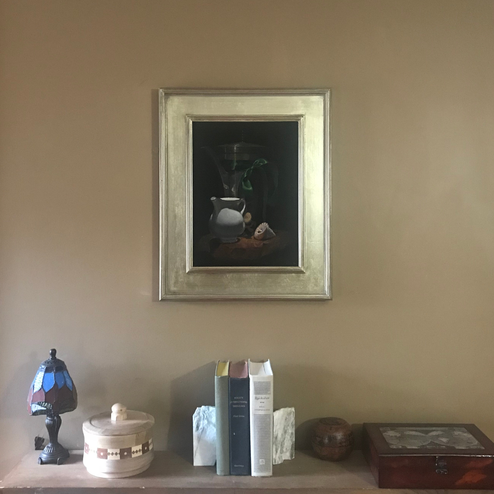 White Creamer, Art Deco Coffee Pot, Shell - Jeffrey Hayes